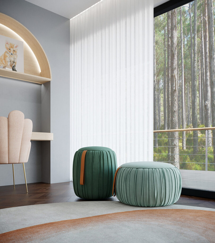Draper Pouf: Contemporary Style and Comfort - Jetclass